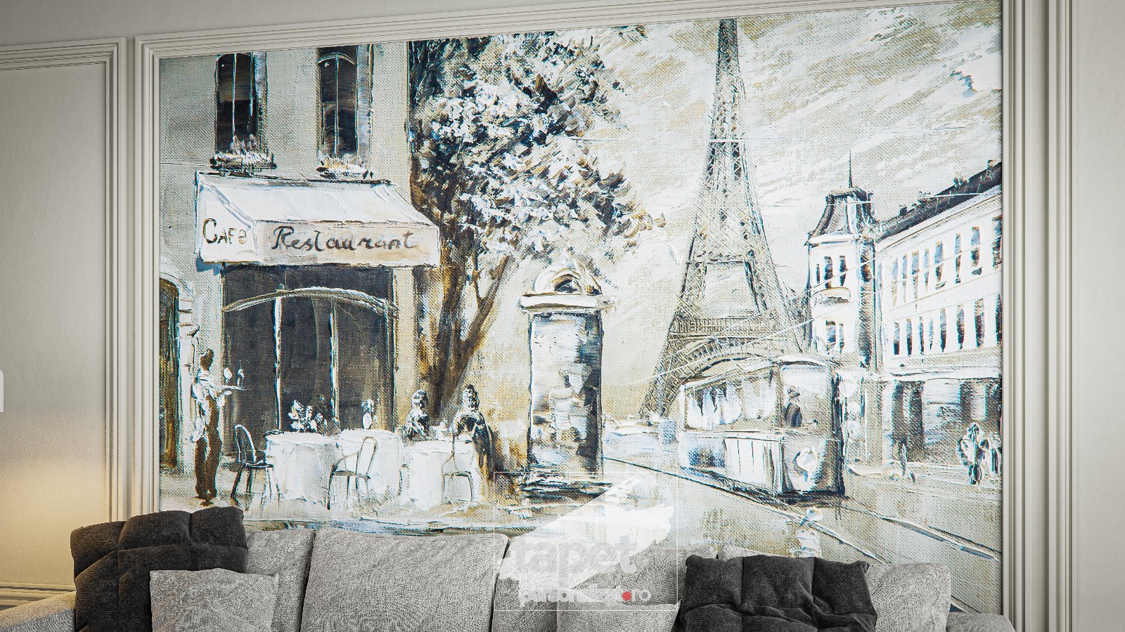 Model Tapet - Old Paris - Tapet personalizat